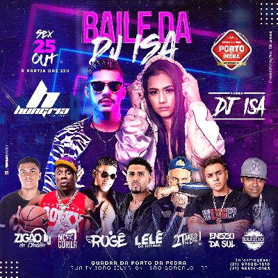 Baile da DJ Isa - sexta - 25/10 - Espaço Cultural - Porto da Pedra ...