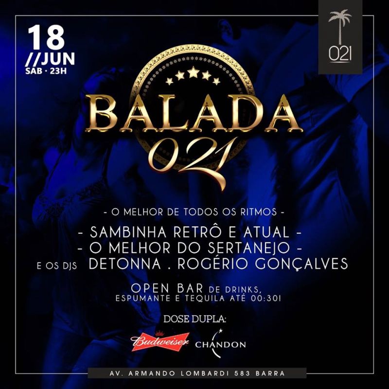 Balada 021 - sábado - 18/06 - 021 - ZeroVinteUm - Noite - Rio de ...